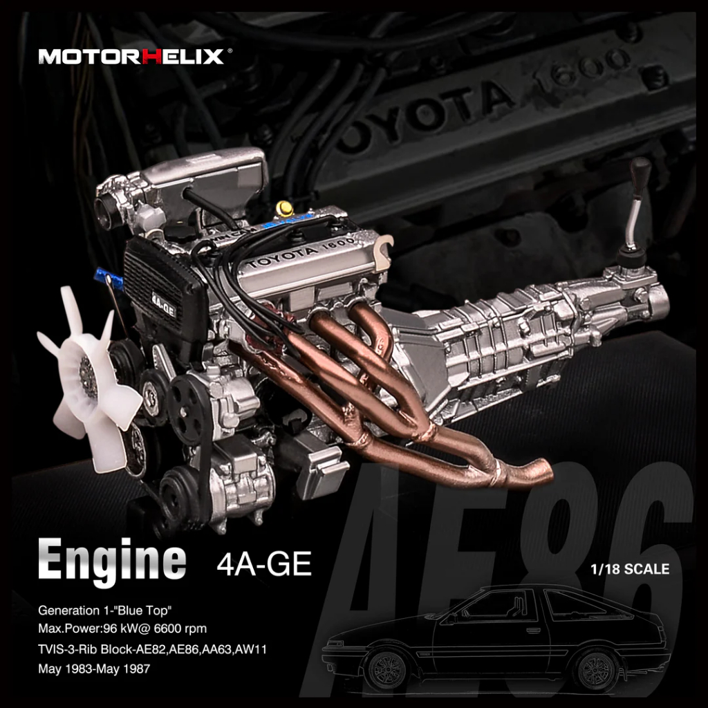 MOTOR HELIX 1/18 ENGINE SERIES, 4A-GE (TOYOTA) | Shopee Malaysia