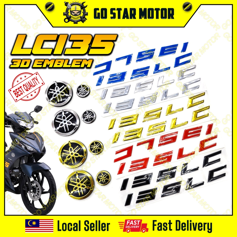 YAMAHA LC135 135LC FI V1 V2 V3 V4 V5 V6 V7 V8 Emblem Sticker Logo 3D ...
