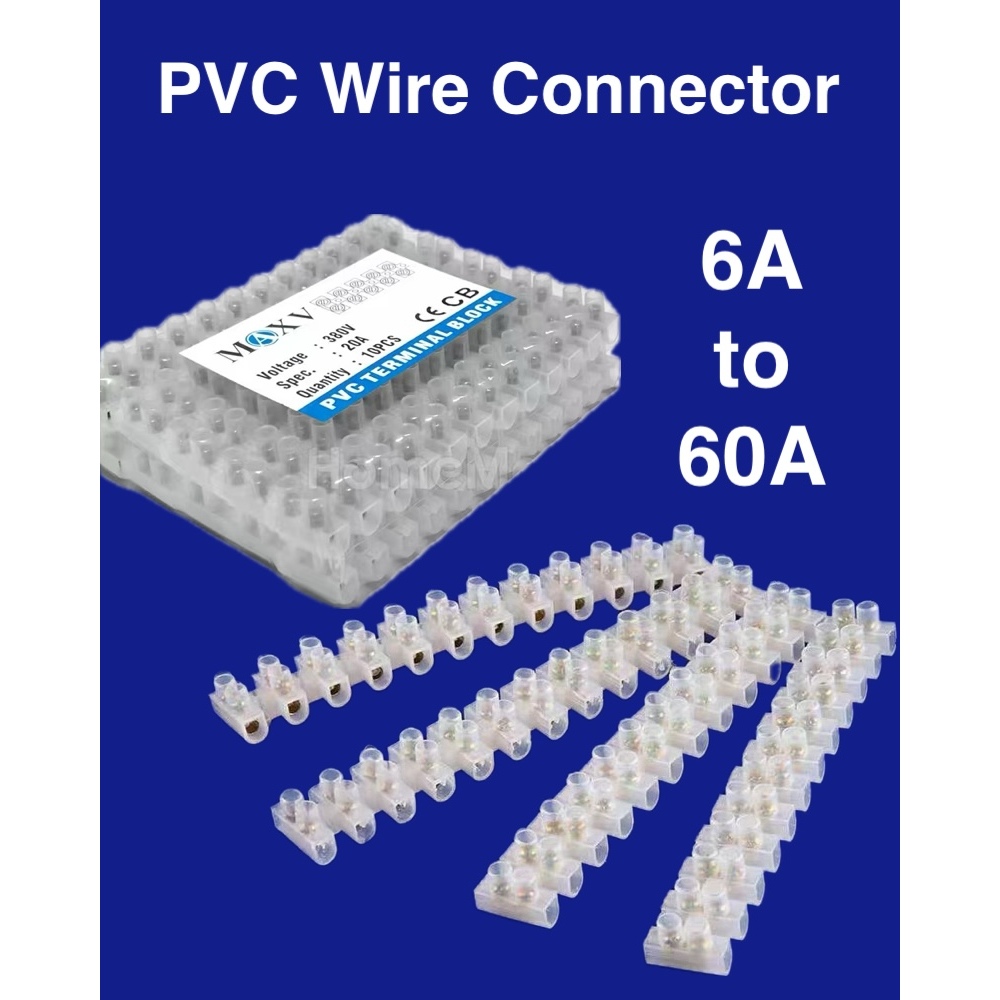 PVC Terminal Block Connector Strip – Electrical Wire Joiner, Screw Type ...
