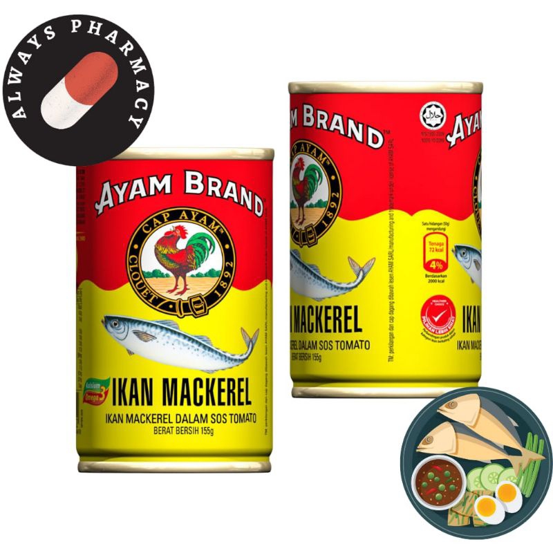 Ayam Brand Mackerel In Tomato Sauce 155g | Shopee Malaysia