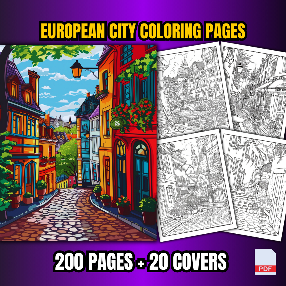 [PDF] 200 European Coloring Pages For Adults | Shopee Malaysia