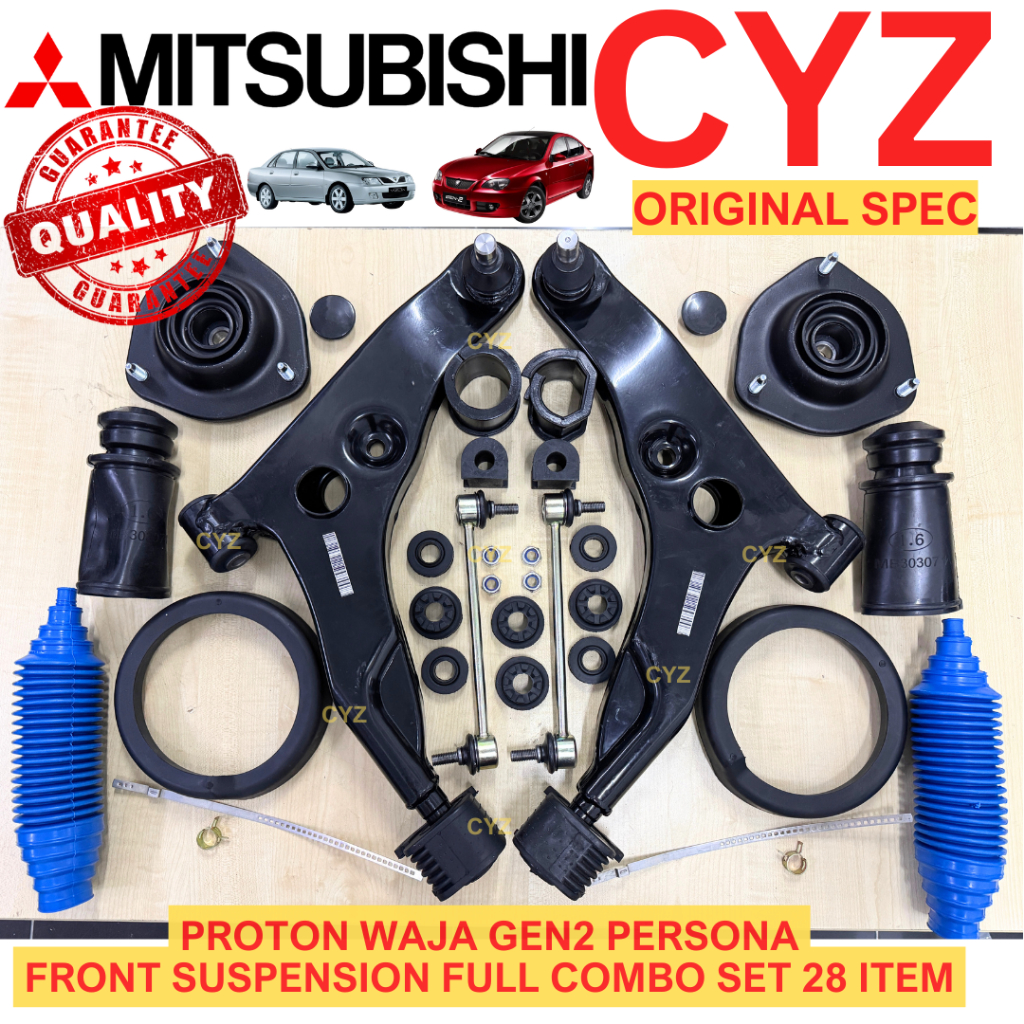 28 ITEM FULL SET PROTON WAJA GEN2 PERSONA FRONT LOWER ARM ABSORBER ...