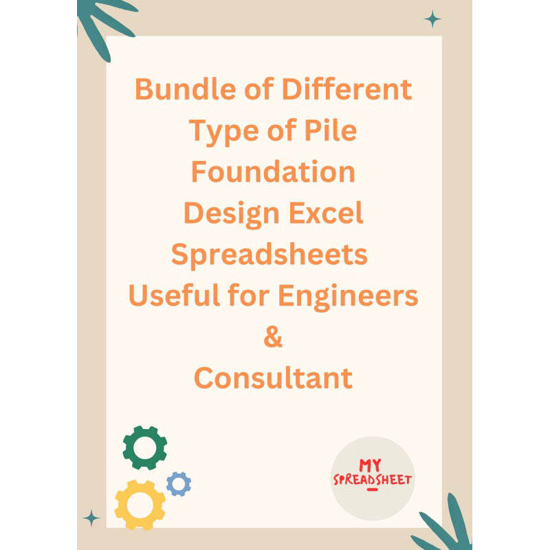 Bundle of Different Type of Pile Foundation Design Excel Spreadsheets ...