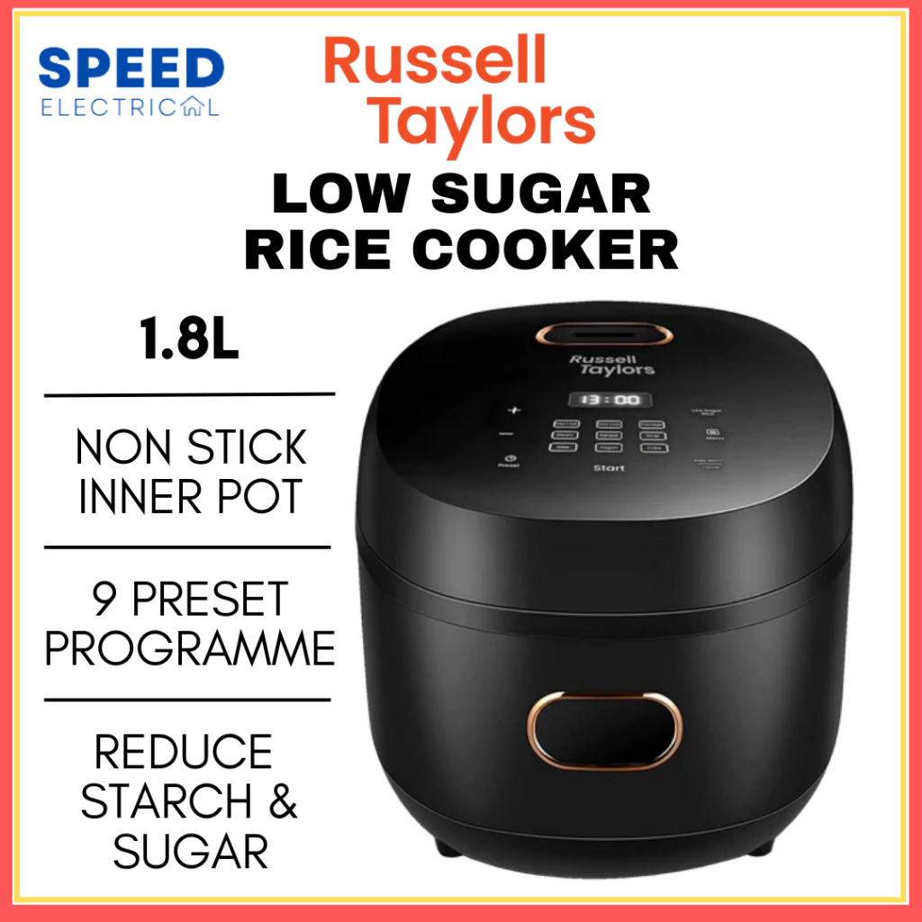 RUSSELL TAYLORS DIGITAL LOW SUGAR RICE COOKER 1.8L RT-RC10 低糖饭煲 低糖饭锅 ...