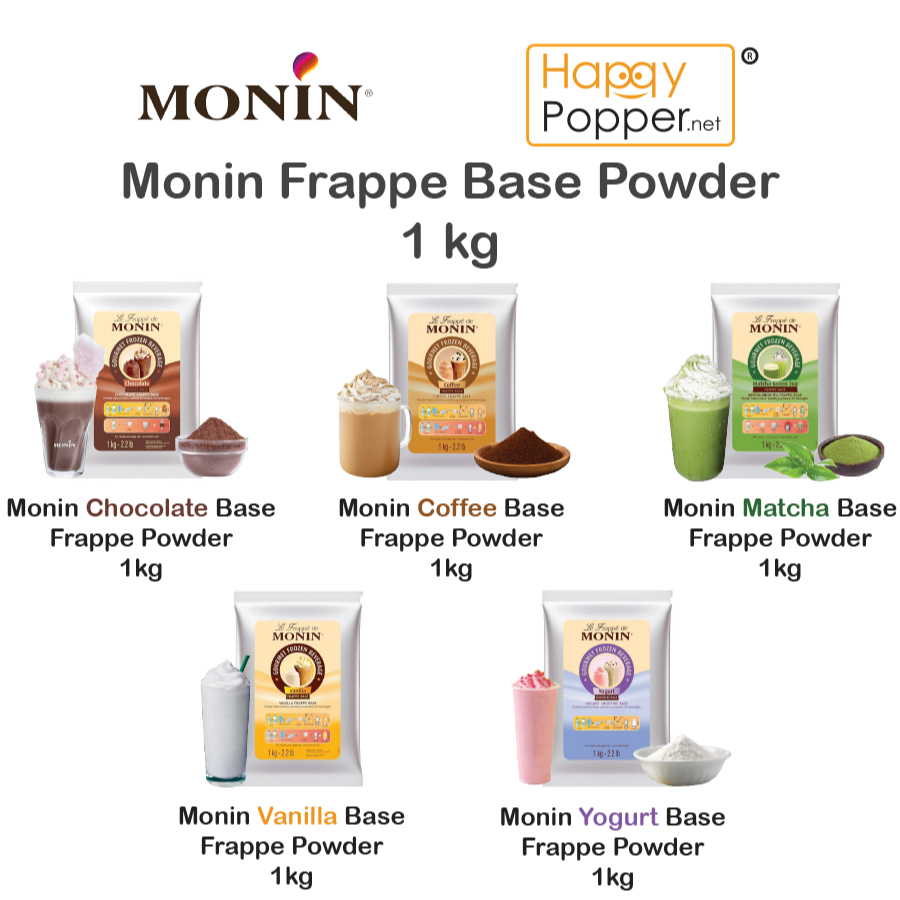 Monin Chocolate Frappe Base 1kg Coffee Matcha Vanilla Yogurt 1 kg Ice ...