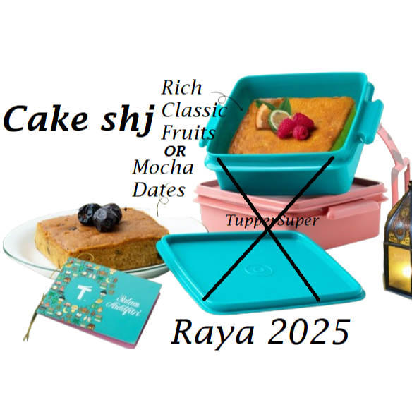 2025 Tupperware Raya Cake Gift Rich Classic Fruits Cake / Mocha Dates ...