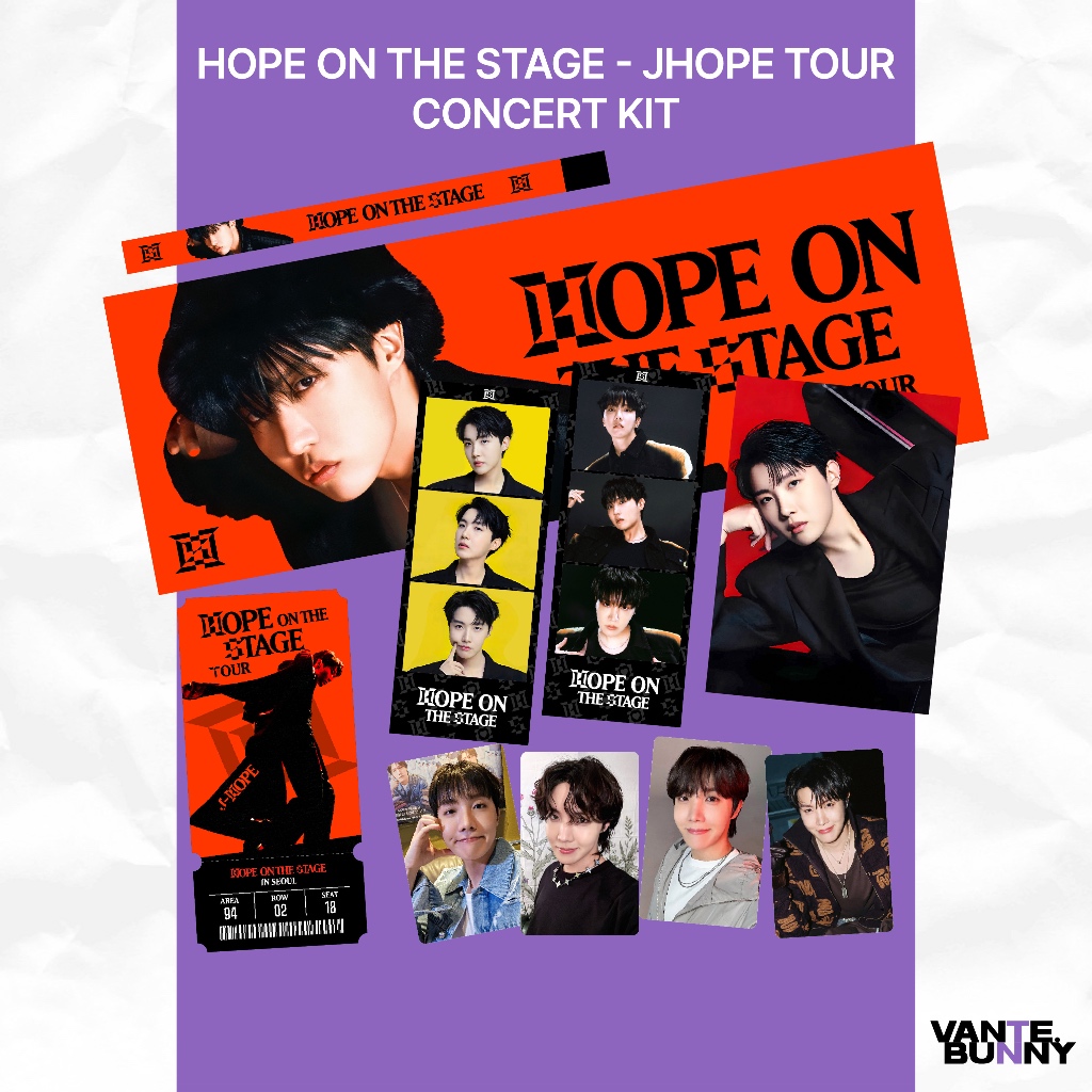 Hope On The Stage JHope HOTS Tour Concert Fan Kit - Fanmade Photo Card ...