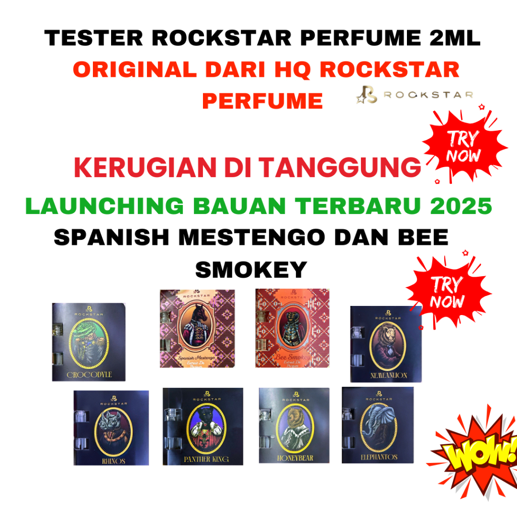 ROCKSTAR PERFUME ORIGINAL BOTOL VIAL 2ML DAN BOTOL BESAR 50ML DAN DARI ...