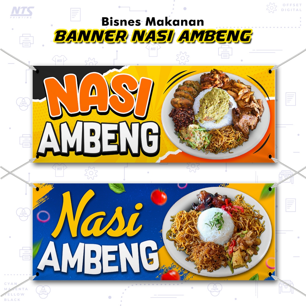 READY DESIGN BANNER NASI AMBENG - PENIAGA KEDAI / GERAI / MAKANAN ...