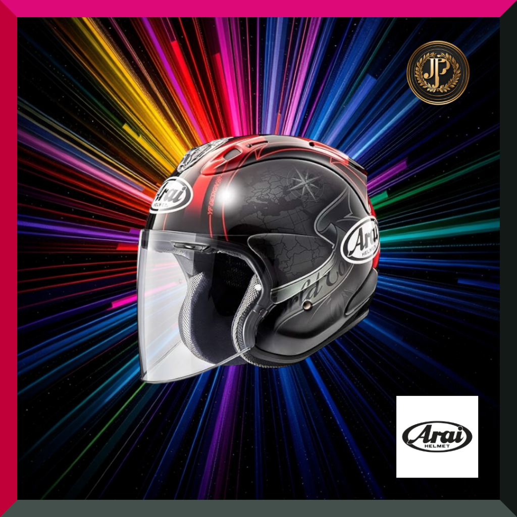 [Arai] motorcycle helmet Jet VZ-RAM HARADA TOUR Black | Shopee Malaysia