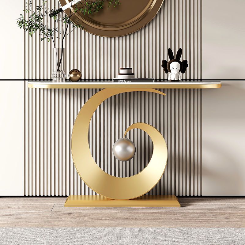Light luxury simple rock slab entrance table,modern and creative,facing ...