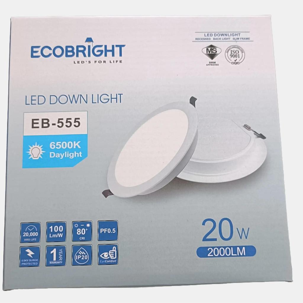 ECOBRIGHT 20W 6" (EB-555) LED DOWNLIGHT ROUND 6500K / 4000K / 3000K ...