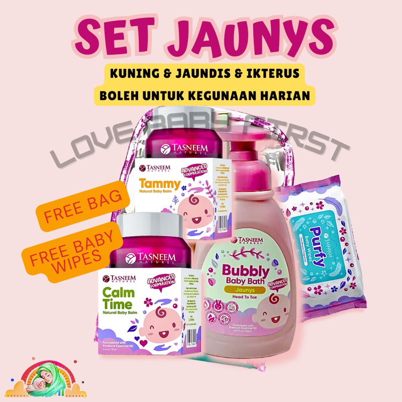 Tasneem Set Jaunys Newborn Baby Balm dengan Mandian Bayi Kuning Anak ...