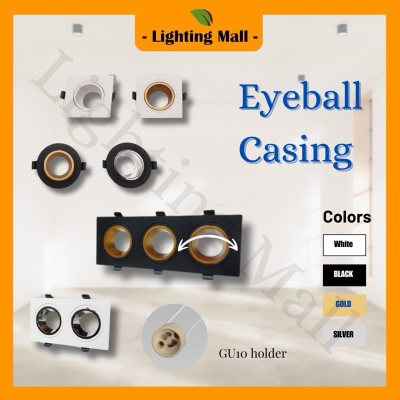 Anti Glare Eyeball GU10 Eyeball Downlight Casing Adjustable Angle ...