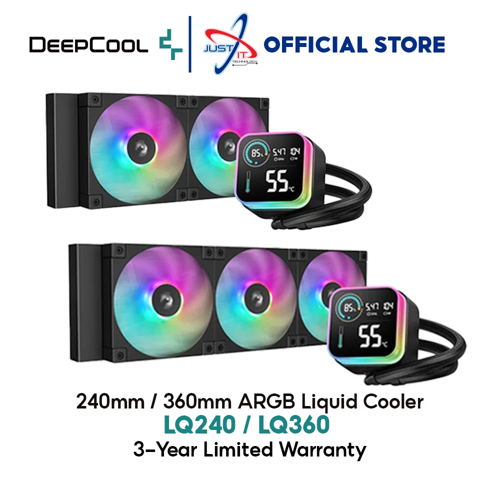 DEEPCOOL LQ240 / LQ360 240mm / 360 mm ARGB AIO LIQUID COOLER | Shopee Malaysia