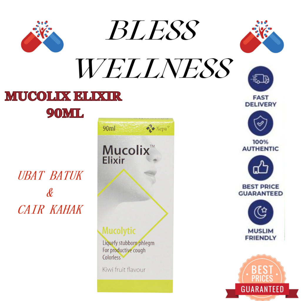 MUCOLIX ELIXIR 90ML(UBAT BATUK CAIR KAHAK) | Shopee Malaysia