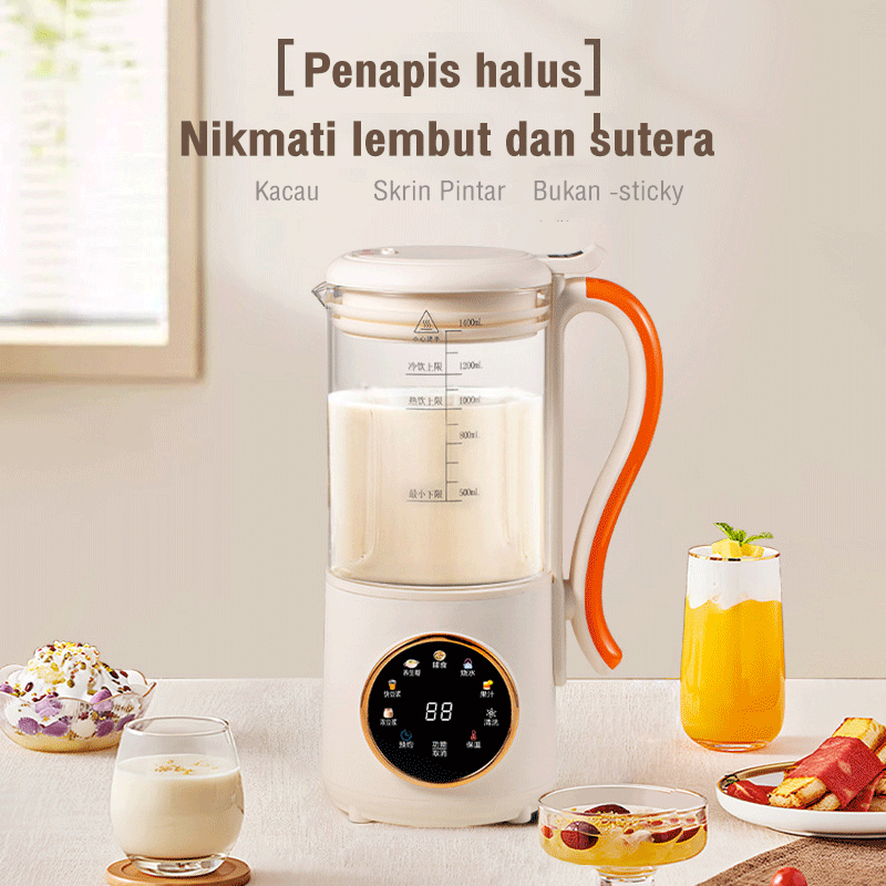 Mini 1400ML Blender Upgrade Mini Soy Milk Maker Soya bean machine Juicer Blender | Shopee Malaysia