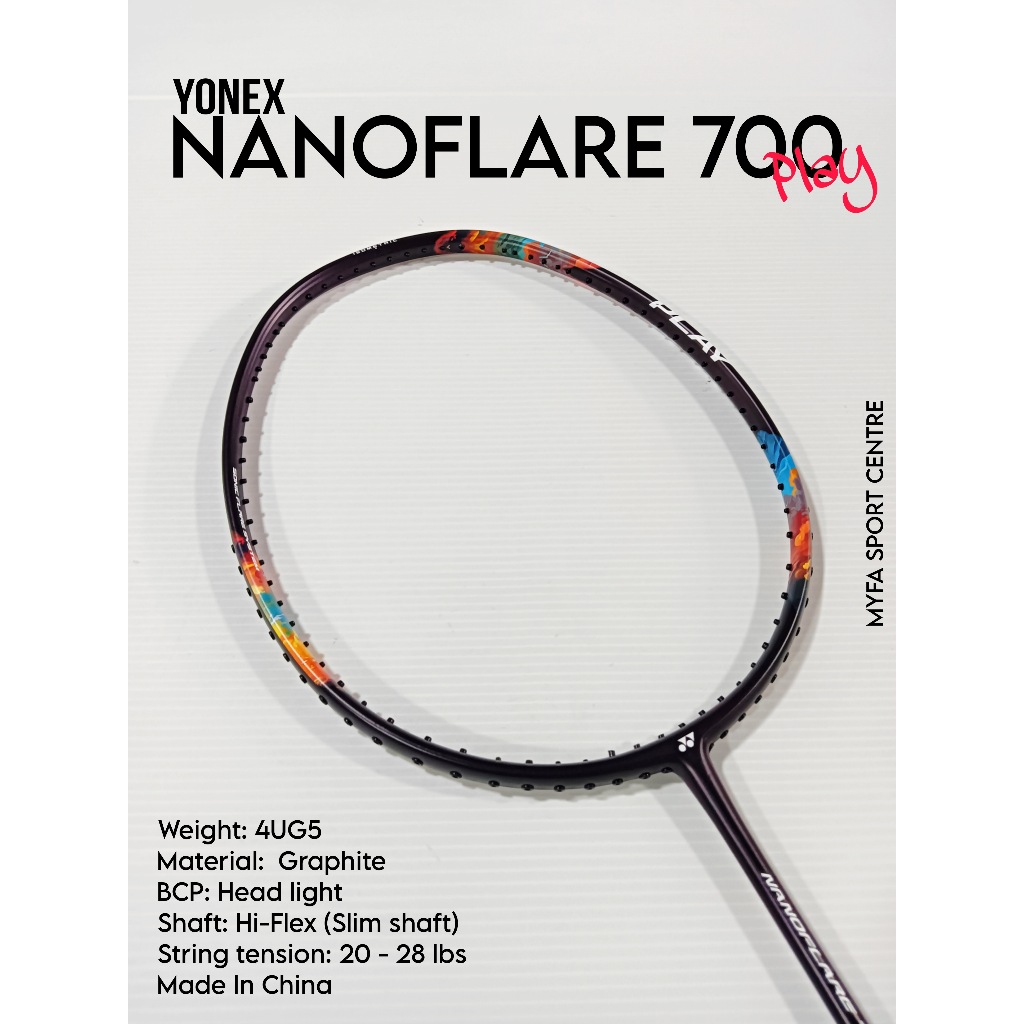Nanoflare 700 Play - Yonex Badminton racket 4U Head light | Shopee Malaysia
