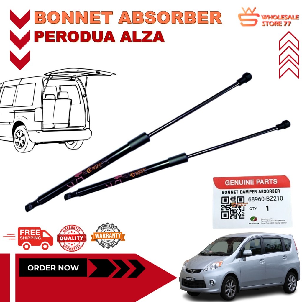 ORIGINAL | Perodua Alza 2009-2022 All Model Rear Bonnet Damper Rear ...