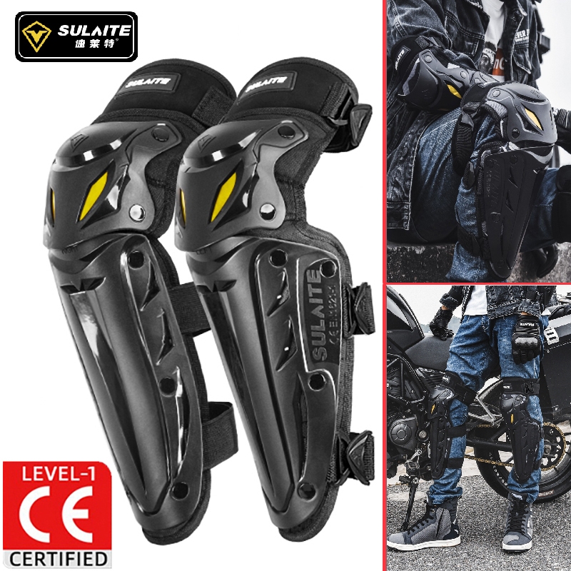 SULAITE Motorbike Knee Guards for Men - Adjustable, High-Density Foam ...