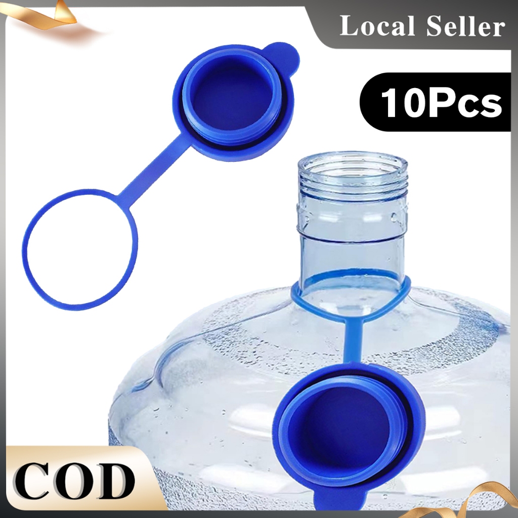 10Pcs Silicone Water Bottle Cap 55mm 5 Gallon Water Bottle Snap On Cap ...