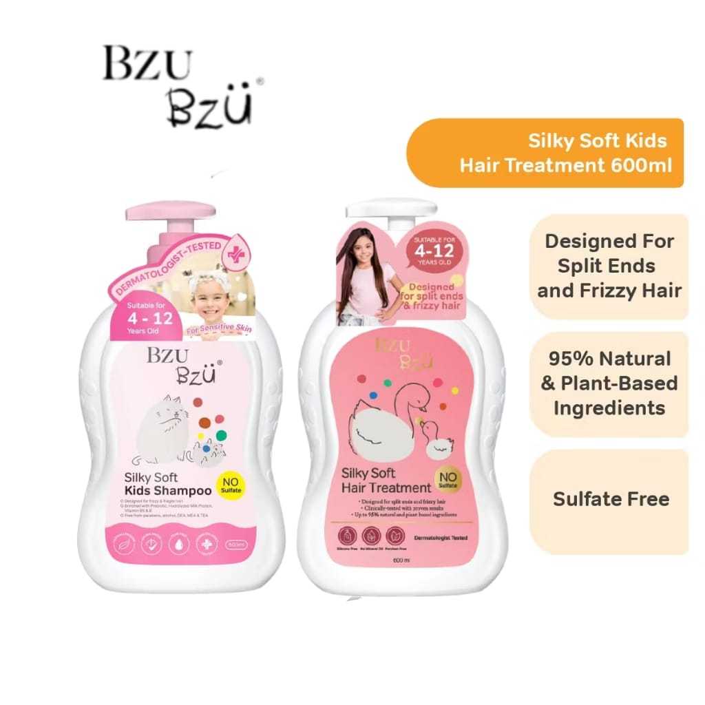 BZU BZU Silky Soft Kids Shampoo/Treatment 600ml | Shopee Malaysia