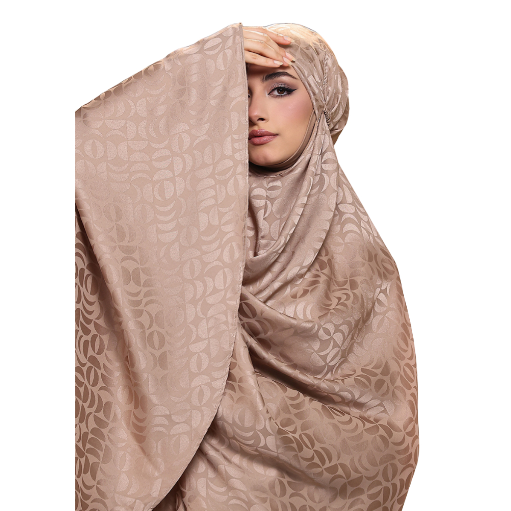 BOKITTA PREMIUM HILAL WOMEN PRAYER SET PLAIN JACQUARD SATIN | Shopee Malaysia