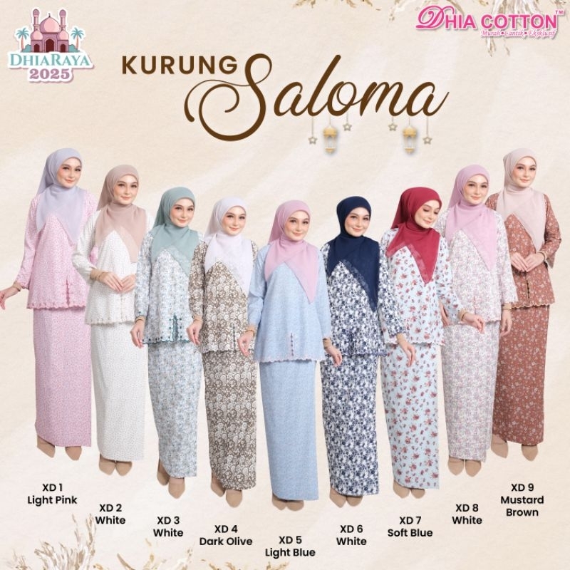 DHIA RAYA 2025 BAJU RAYA KURUNG SALOMA SULAM BF FRIENDLY | Shopee Malaysia