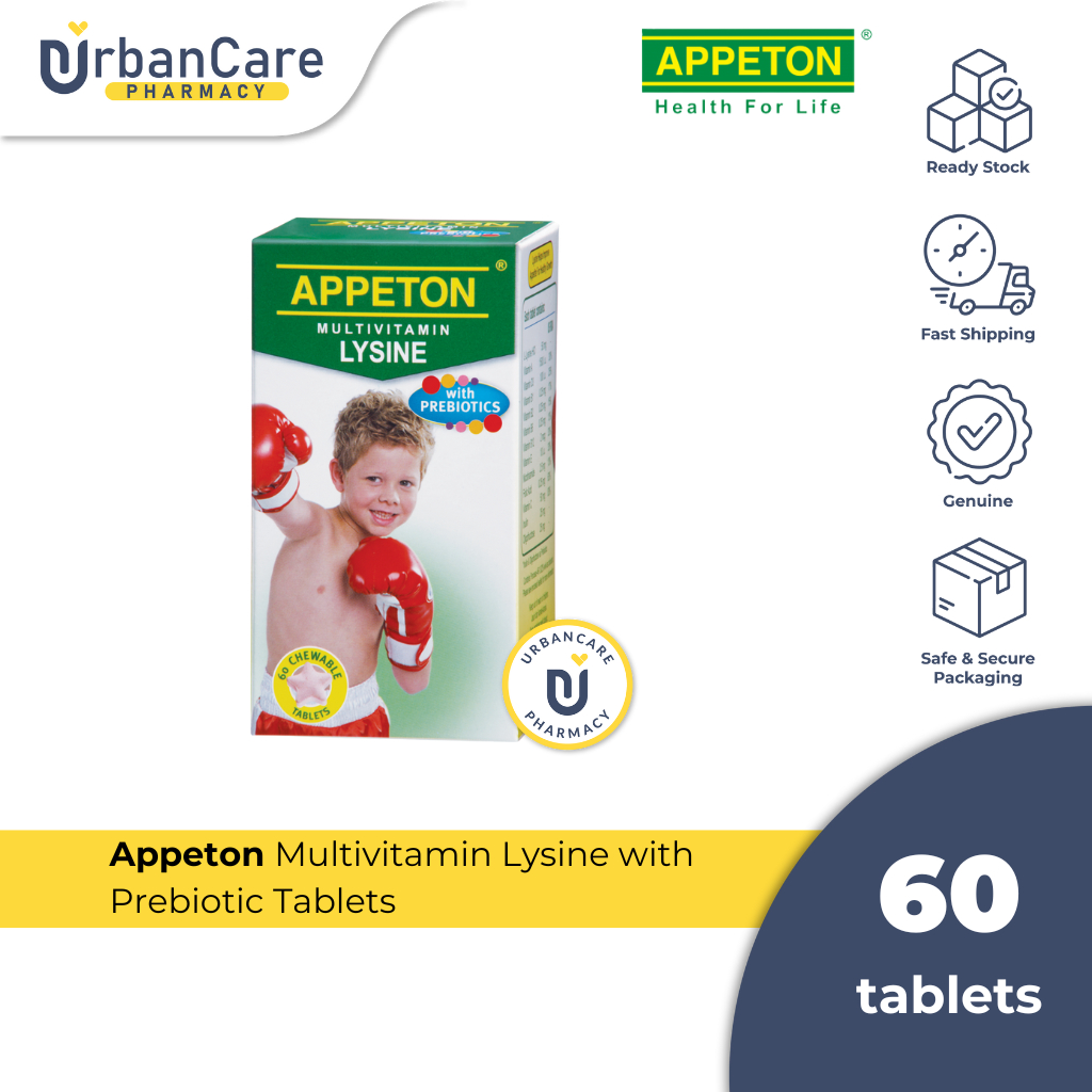 Appeton Multivitamin Lysine With Prebiotics Tablet 60's | Shopee Malaysia