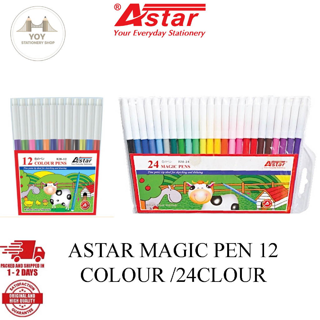 ASTAR MAGIC PEN 12 COLOUR / ASTAR COLOUR PEN 12 COLOUR (READY STOCK ...