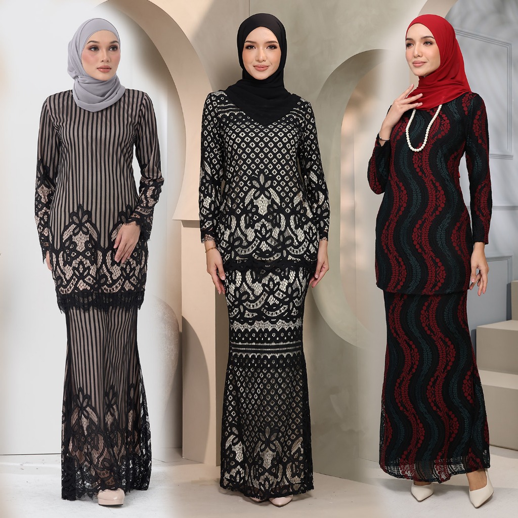 BY MARIBELI BUTIK - BAJU RAYA 2025 - KURUNG MODEN LACE ALIA - ALEESYA ...