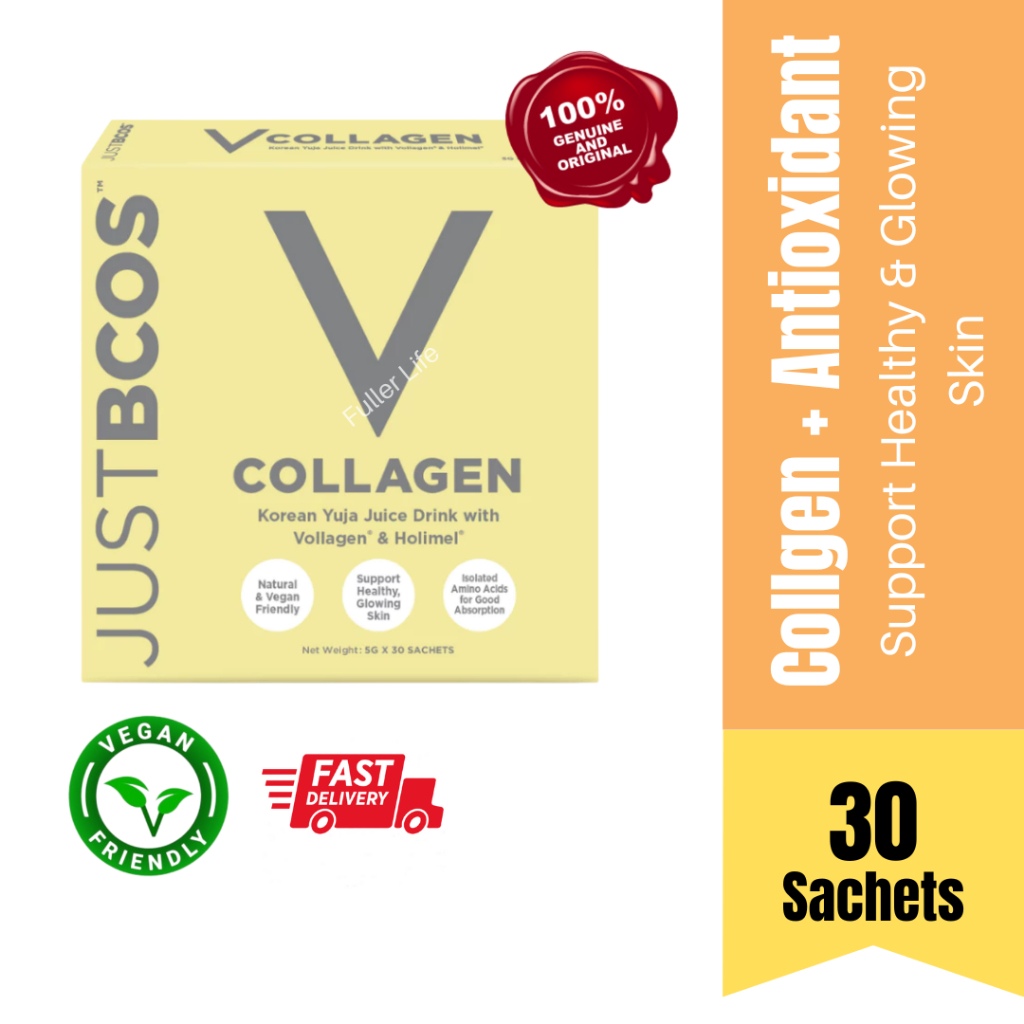 JUSTBCOS V Collagen Korean Yuja Juice with Vollagen® & Holimel® (30s ...