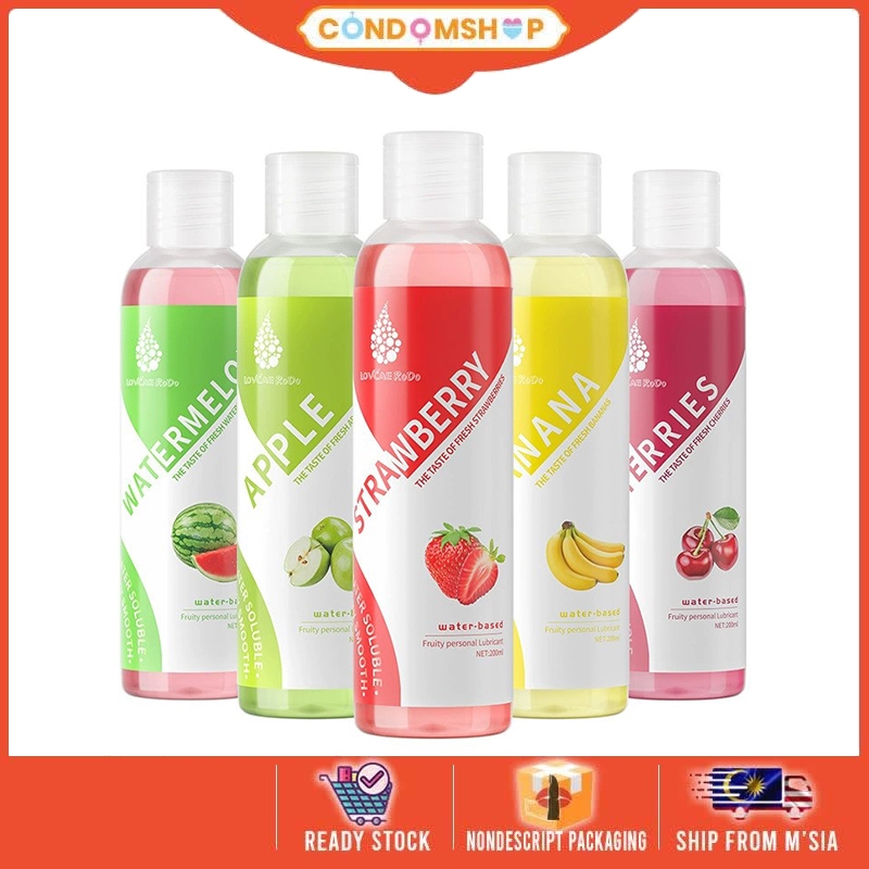 Fruit Flavour Edible Oral Enhancement Body Lubricant Lube Gel - 200ml ...