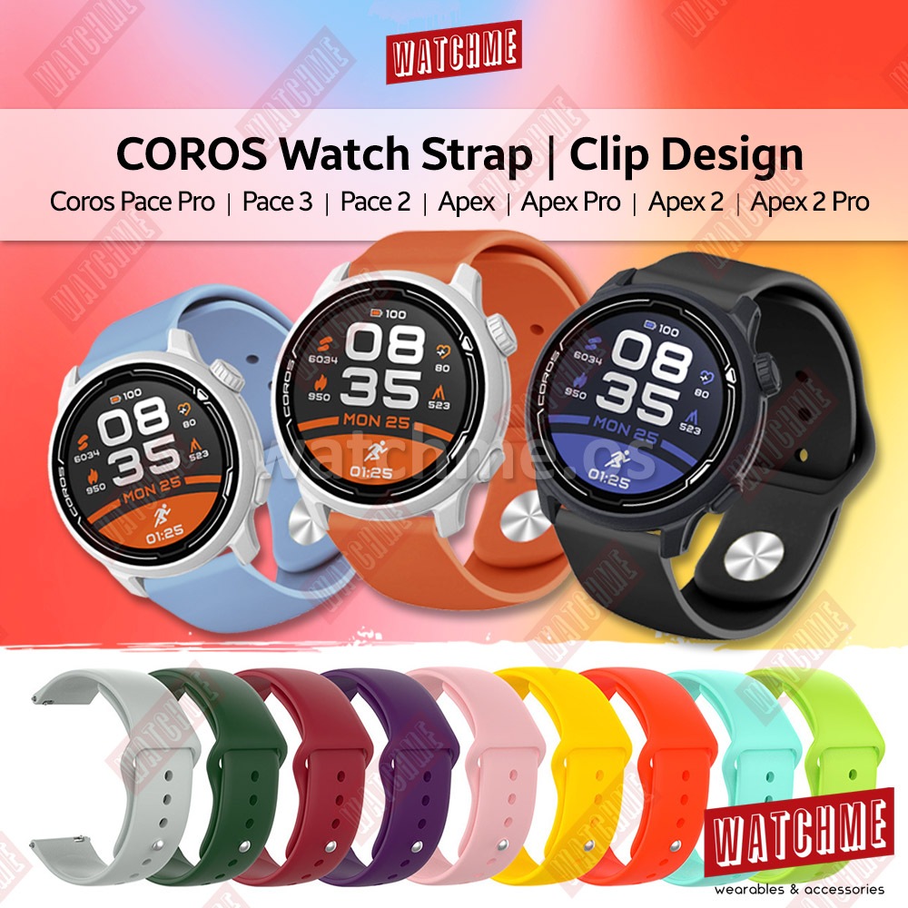 COROS Smart Watch Clip Strap, Color Series 22mm 20mm, Sport Band Style ...