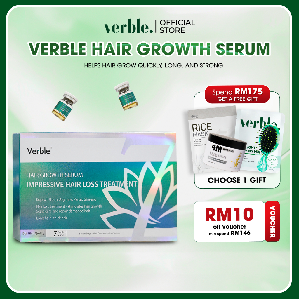 VERBLE Serum Penumbuh Rambut BIOTIN 97% Mengatasi Masalah Keguguran ...