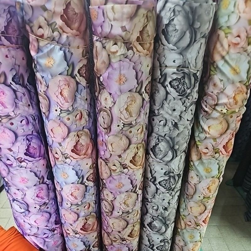 Kain Mango silk 30D printed 45inci 1unit 4m | Shopee Malaysia