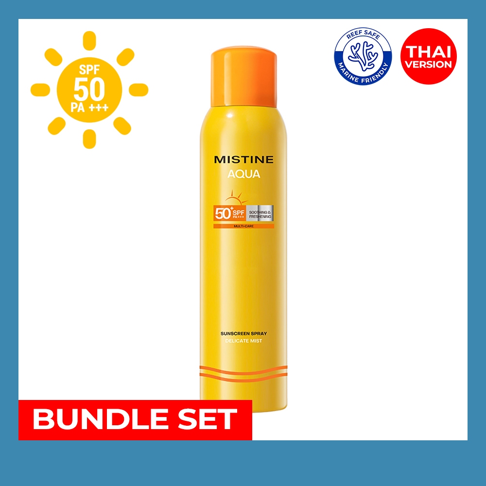 Mistine Aqua Soothing & Freshening Sunscreen Spray SPF50+ PA+++ 180ml | Shopee Malaysia