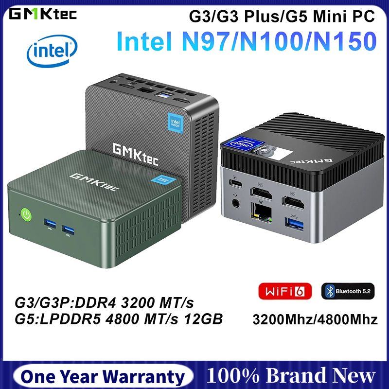 GMKtec G3 Plus G5 Mini PC Intel N150/N97 Processor Wifi6 BT5.2 Desktop ...