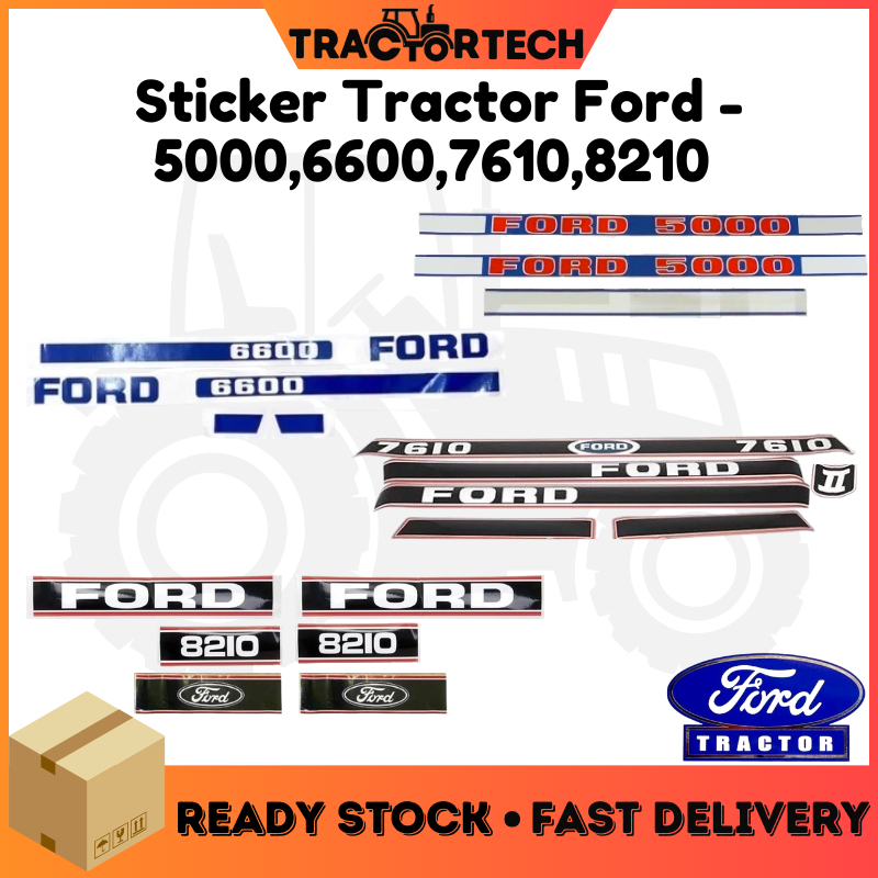 TractorTech | Sticker Tractor Ford - 5000 / 6600 / 7610 / 8210 | Shopee ...