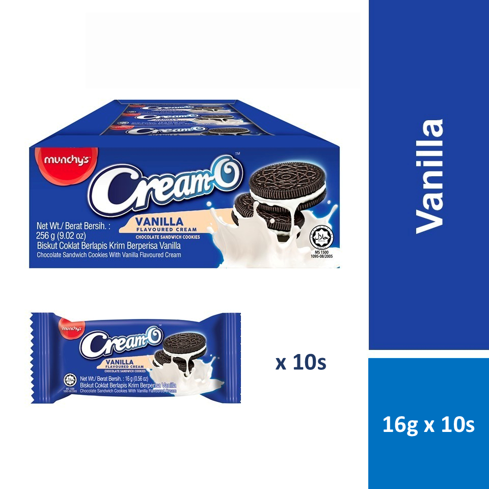 Munchy's Cream-O - Vanilla 16g x 10s | Shopee Malaysia