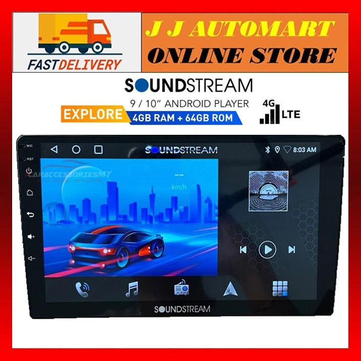 Soundstream 4+64gb Anzuo Explore Android Player with Carplay Airplay ...