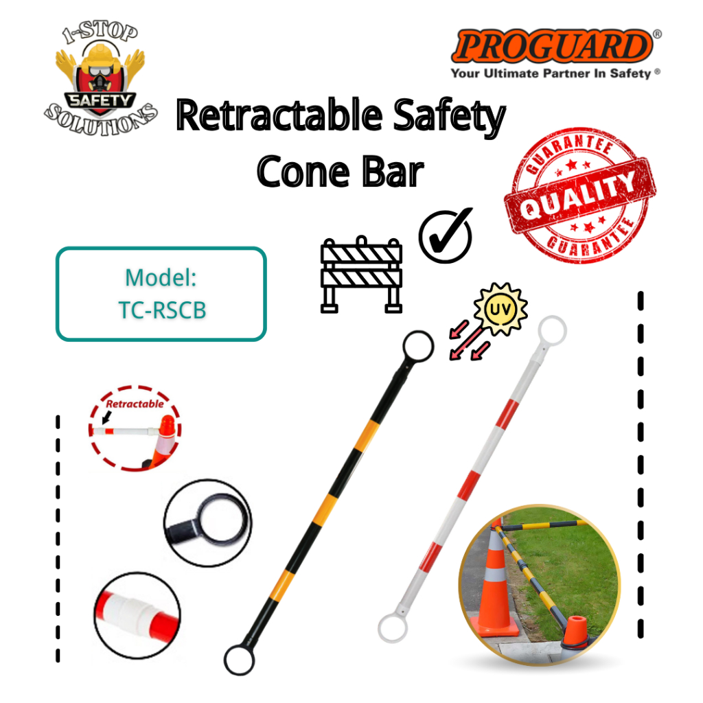 Proguard Made in Malaysia 2 Meter Adjustable Retractable Safety Cone ...