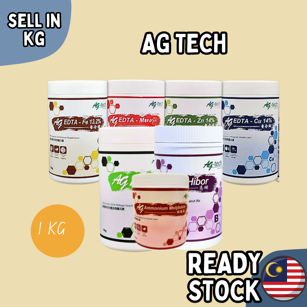 MELLOWMART [1kg] Ag-Tech EDTA Chelated Fe Mn Zn Cu ABC Hibor Molybate ...