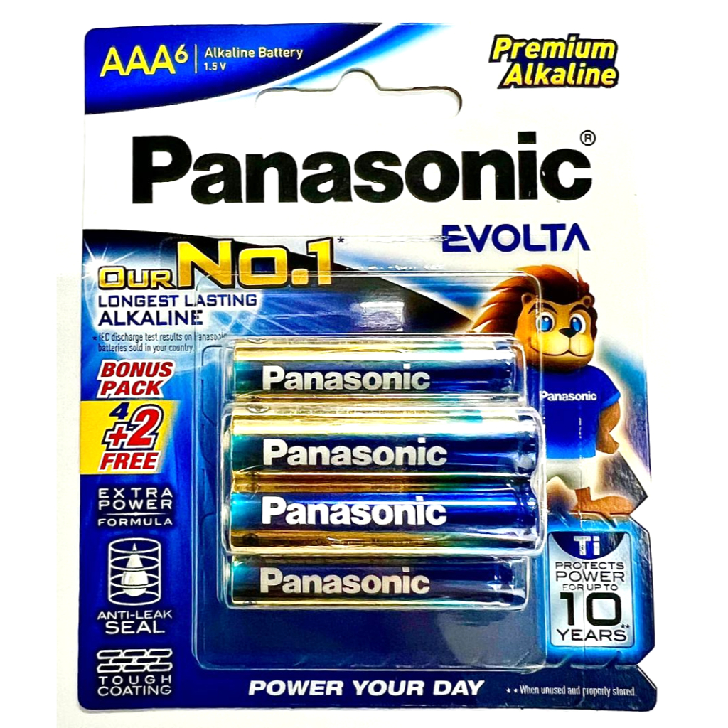 Panasonic Evolta Premium Alkaline Batteries LR03EG/6B2F 6pcs (AAA size) 1.5V ready stock ...