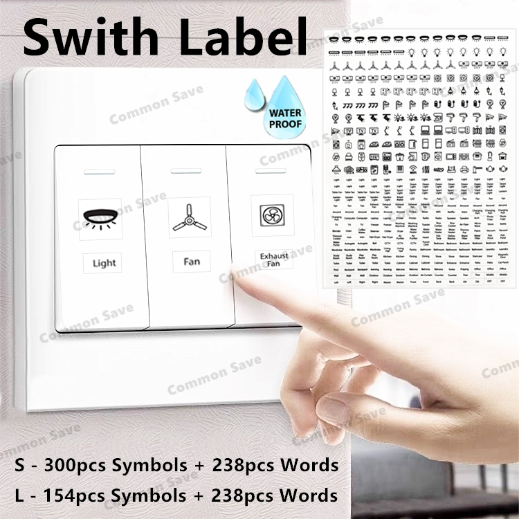 Label Switch Sticker Switch Label Plug Sticker Switch Plug Socket ...