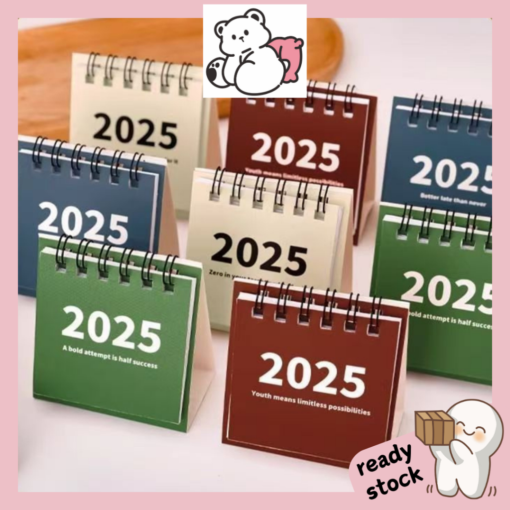 Mini 2025 Calendar Desktop Calendar Creative Portable | Shopee Malaysia