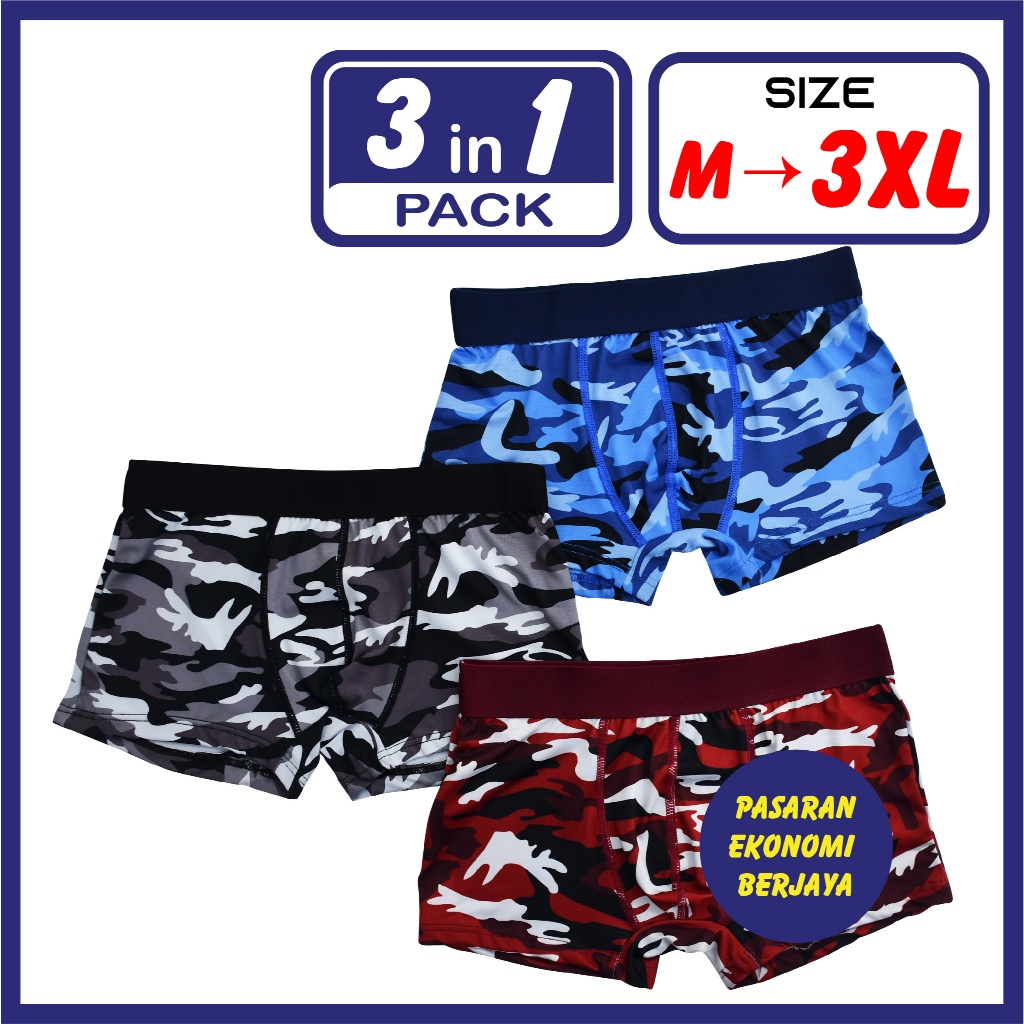 SELUAR DALAM DEWASA LELAKI 70030# [3pcs/set] MENS UNDERWEAR/ SPENDER ...