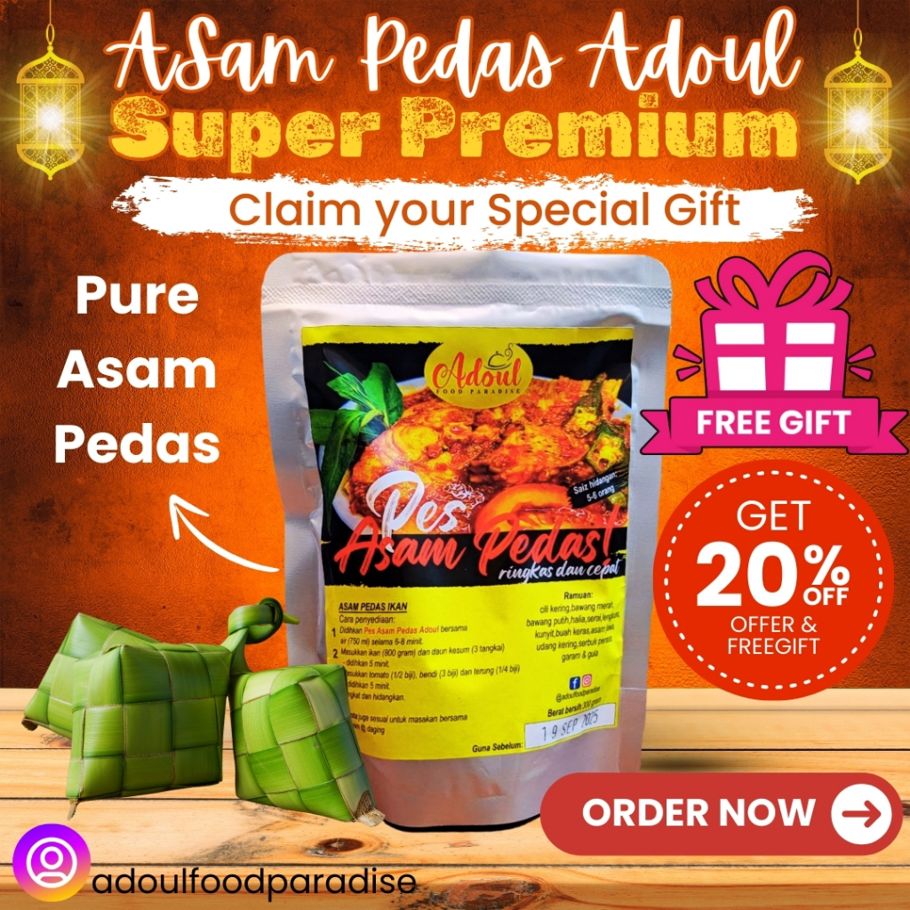 🔥(PROMO RAYA)🔥PES ASAM PEDAS ADOUL PES MASAKAN INSTANT FOOD COOKING ...