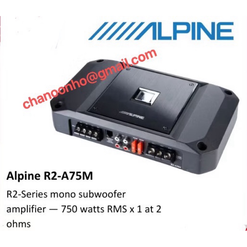 Alpine R2-A75M R2-Series mono subwoofer amplifier — 750 watts RMS x 1 at 2 ohms | Shopee Malaysia