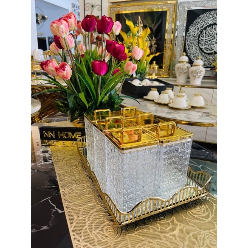 💥 Saiz L 💥Acrylic Canister Top Crystal Air Tight 💥 NEW ITEM! 💥 Balang ...